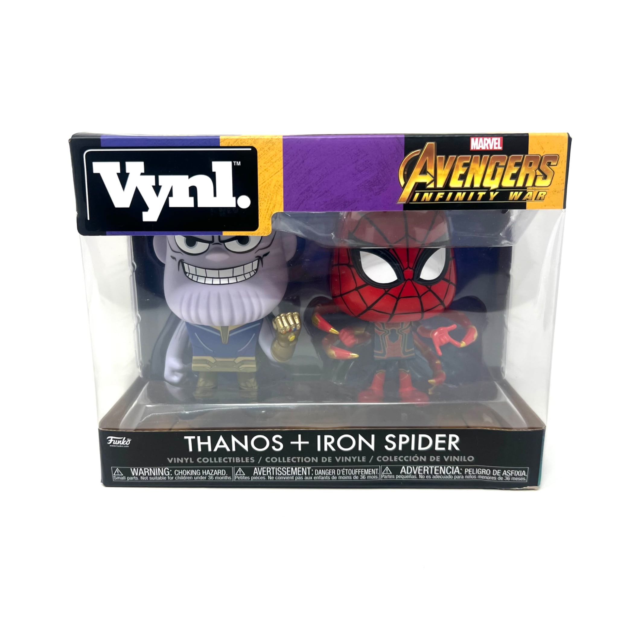 Funko Vynl Avengers Infinity War Thanos + Iron Spider Vinyl Figures ...