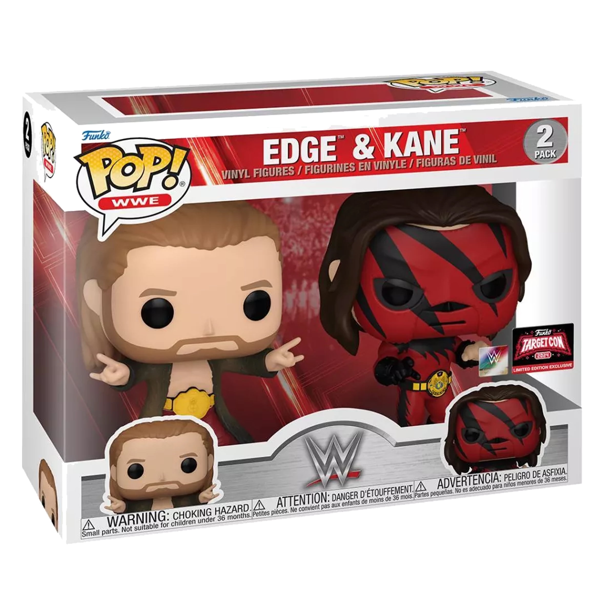 Funko WWE Edge and Kane Pop! Vinyl Collectible Figures 2-Pack - Limited ...
