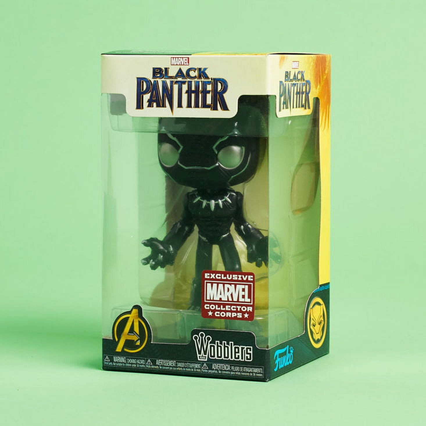 Funko Wobbler: Marvel Collector Corp Exclusive - Black Panther Vinyl ...
