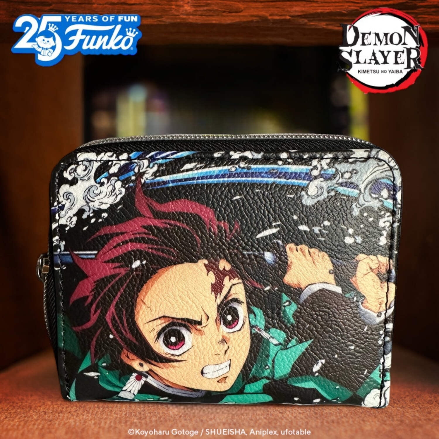 Funko x Demon Slayer - Tanjiro Checkered Zip Around Wallet - Walmart.com