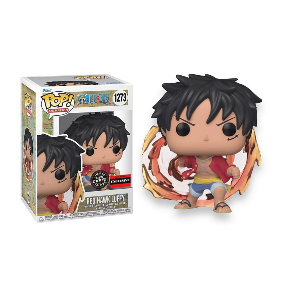 Funko0 Vinyl: RED HAWK LUFFY (GLOW CHASE) #1273 Vinyl Action Figures ...