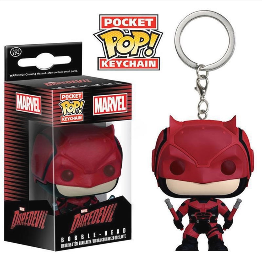FunkoH Pocket Keychain Daredevils TV Red Bobblehead Figurine Ages pop ...