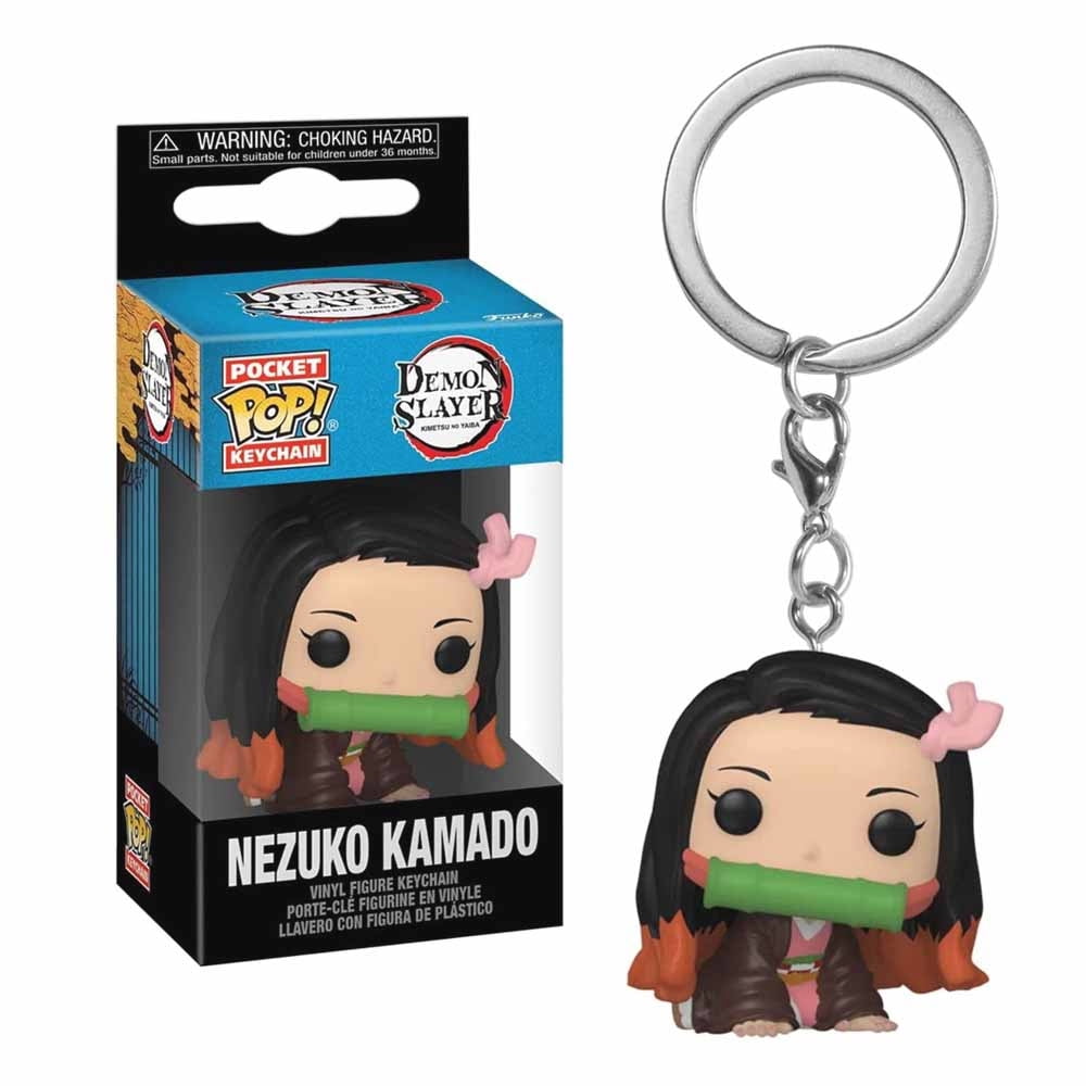FunkoQ pocket Keychain :Kimetsu no Yaiba - Nezuko Kamado Vinyl Pop ...
