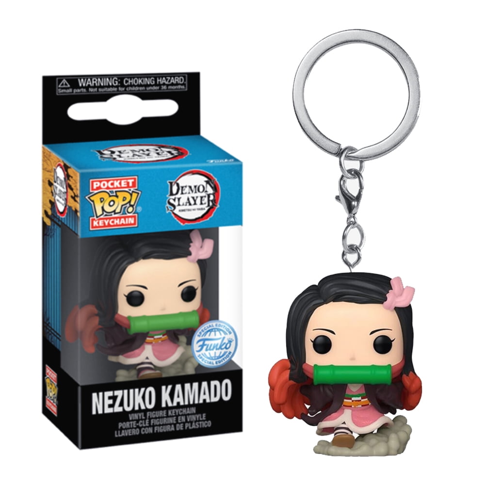 FunkoQ pocket Keychain NEZUKO KAMADO (Running) Keychains Vinyl Figure ...