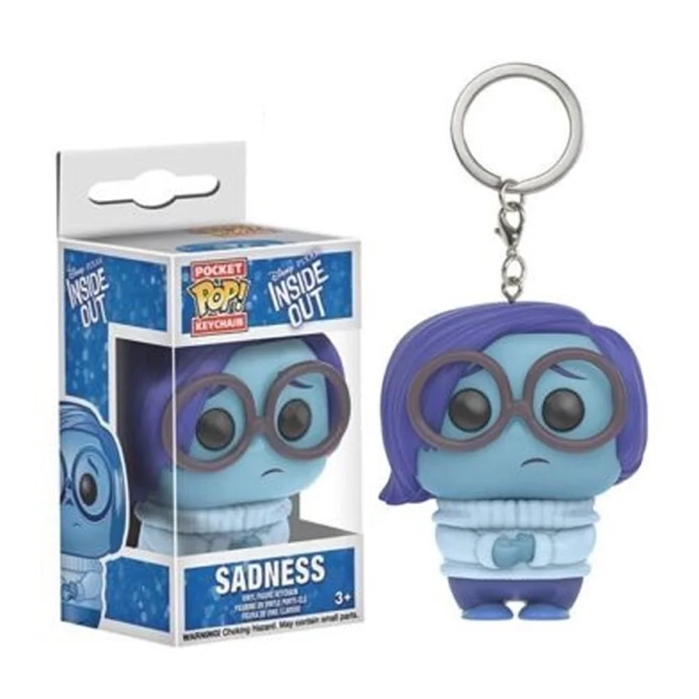 FunkoQ Vinyl Figure Pixar Inside Out Sadness Pocket Keychain ...