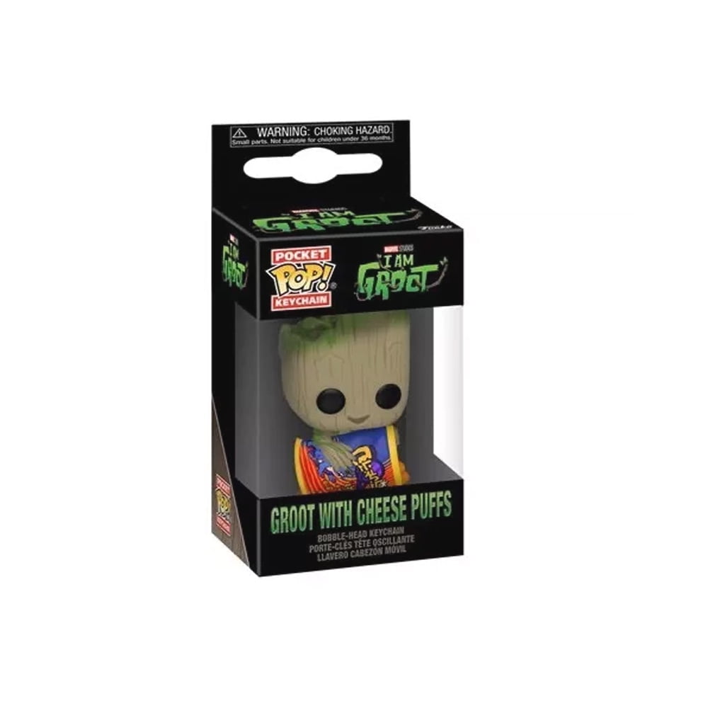 Funkoa Pocket Keychain I Am Groot, Groot With Cheese Puffs Pop！Pocket ...
