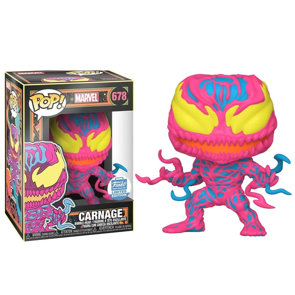Funkoe #678 Venom Carnage Black Light Exclusive Vinyl Action Figures ...