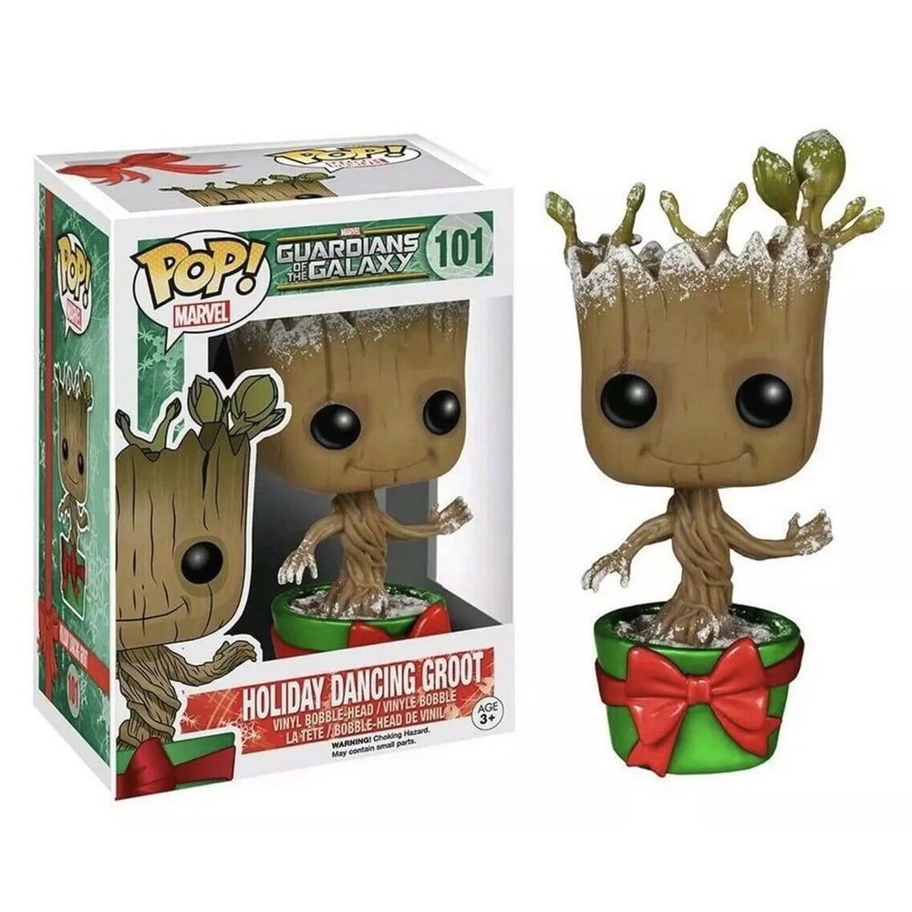 Funko0a Holiday Dancing Groot #101 Snowy Exclusive Vinyl Figure Pop ...