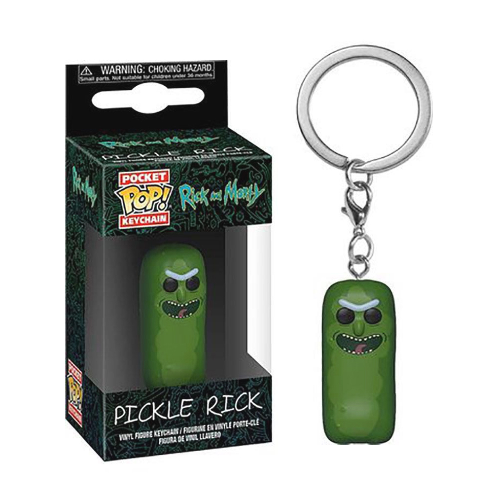 Funkow pocket Keychain Vinyl: Pickle Rick Figure Pop！pocket Keychain ...