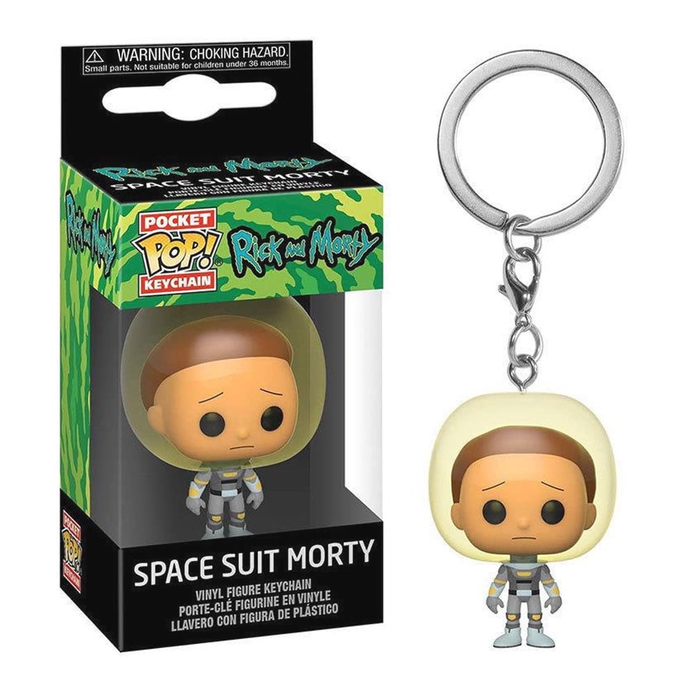 Funkow pocket Keychain Vinyl: Space Suit Morty Figure Pop！pocket ...