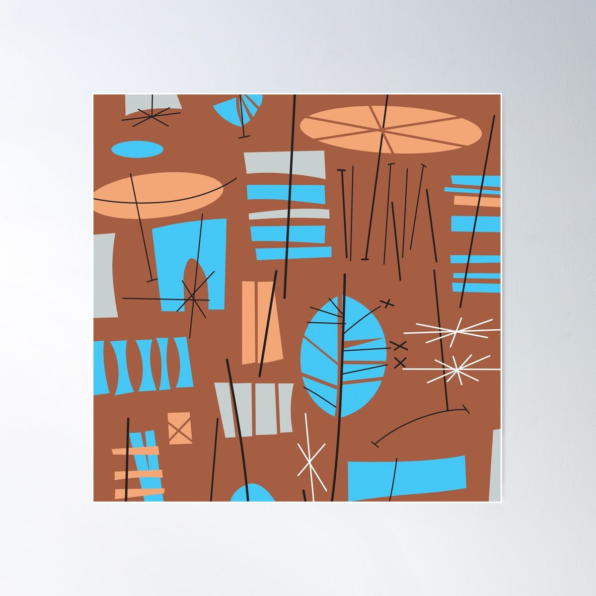 Funky 50S Poster Wall Art, Modern Wall Decor For Living Room Bedroom ...