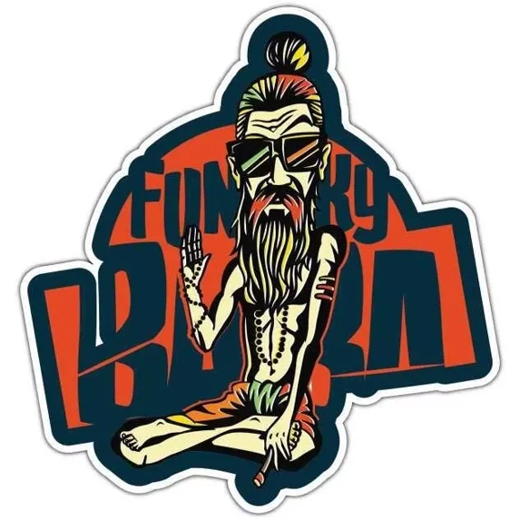 Funky Baba Yoga Car Window Stickerphone Decal Water Bottle Stickers ...