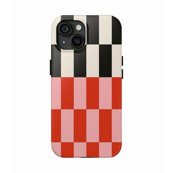 Funky Black and White Retro Checkerboard Phone Case for iPhone 11 12 13 ...