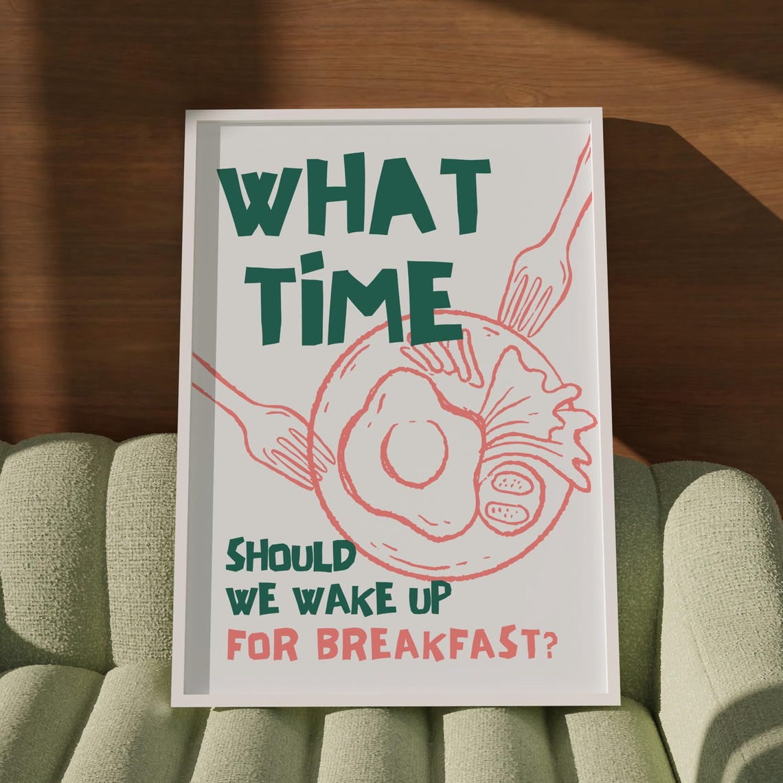 Funky Breakfast Print • Cute Trendy Kitchen Decor • Breakfast Club ...