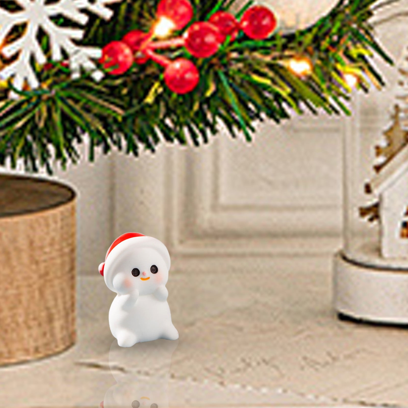 Funky Christmas Ornaments Miniature Ornament Adorable Santa And Snowman ...