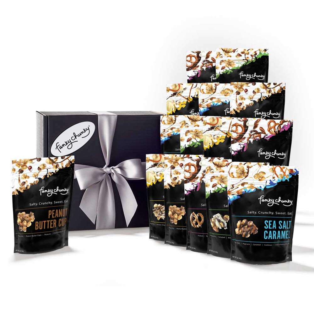 Funky Chunky 5 Flavor IRF13 Chocolatey Gourmet Popcorn, and Nutty Mixes ...