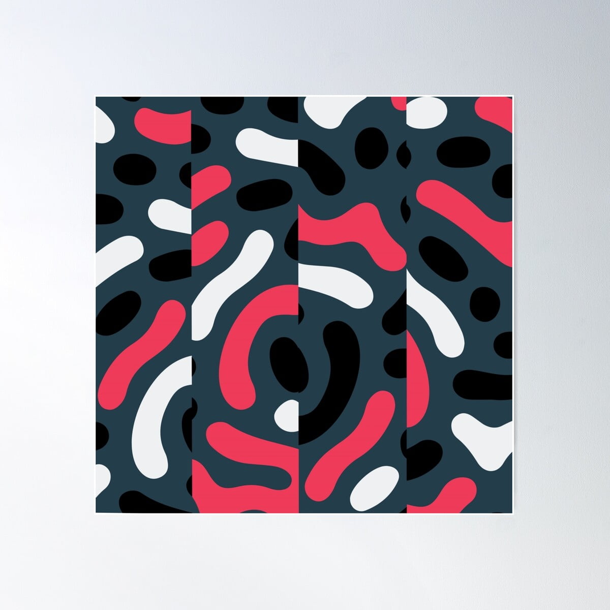 Funky Circle Pattern Poster Wall Art, Modern Wall Decor For Living Room ...