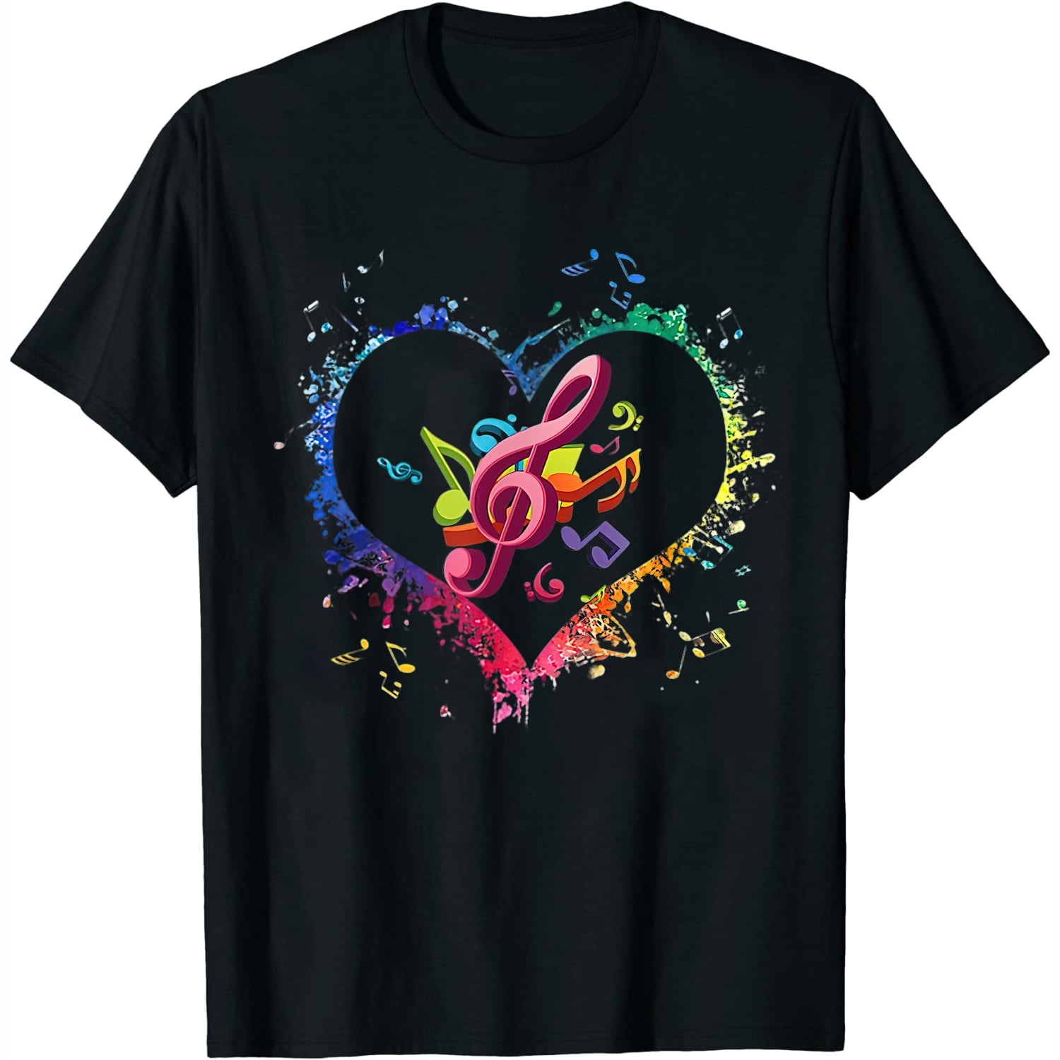 Funky Colorful Music Treble Clef Musical Note T-Shirt - Walmart.com