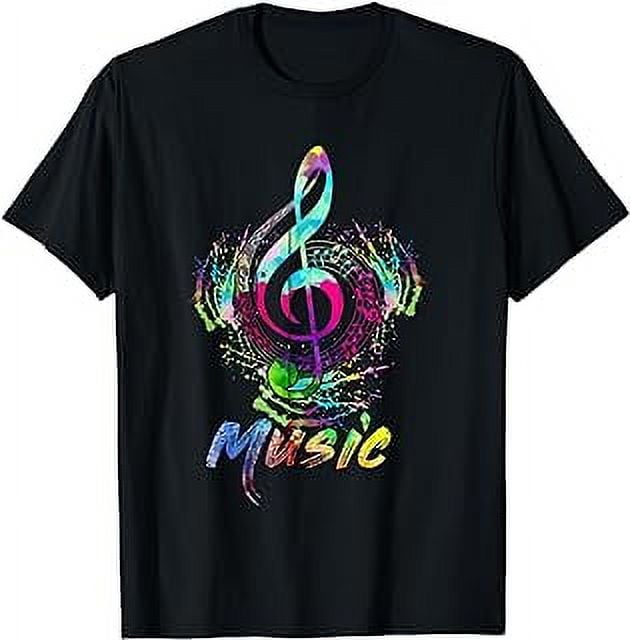 Funky Colorful Music Treble Clef Musical Note T-Shirt - Walmart.com