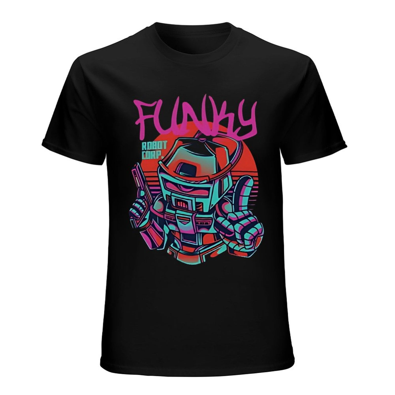 Funky Cop Robot T-Shirt Men's Retro Sci-Fi Tee - Walmart.com