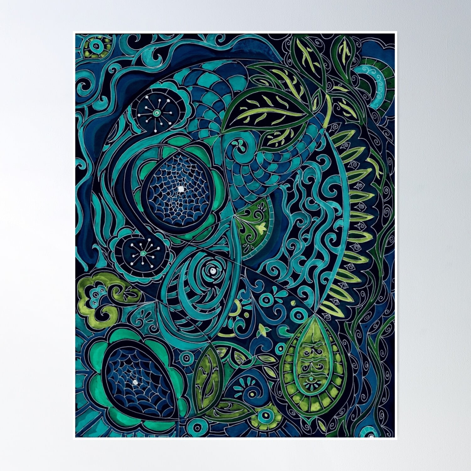 Funky Florals #2 Poster Wall Art, Modern Wall Decor, 24x36 UNFRAMED ...