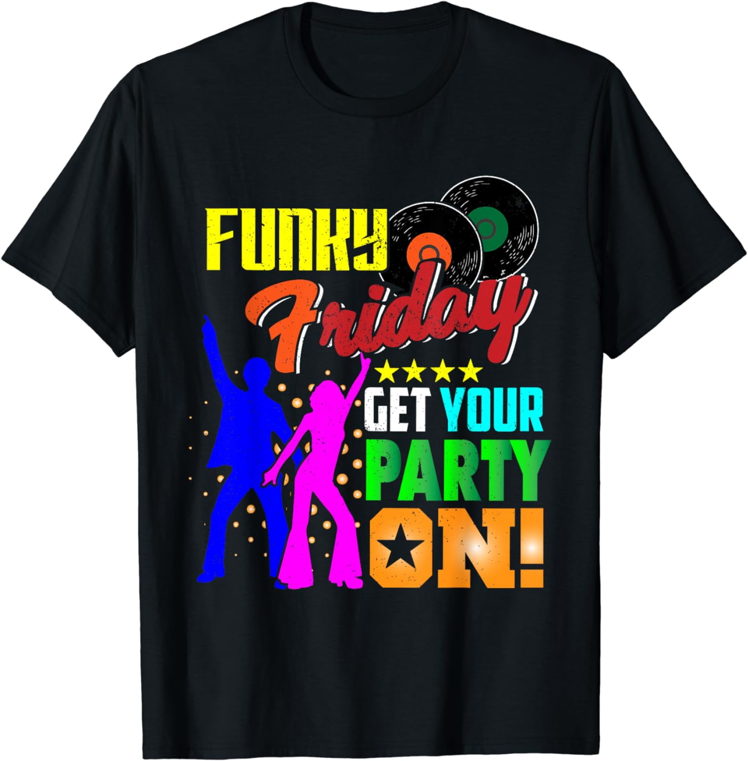 Funky Friday Party Time Funny Cotton T-Shirt - Walmart.com