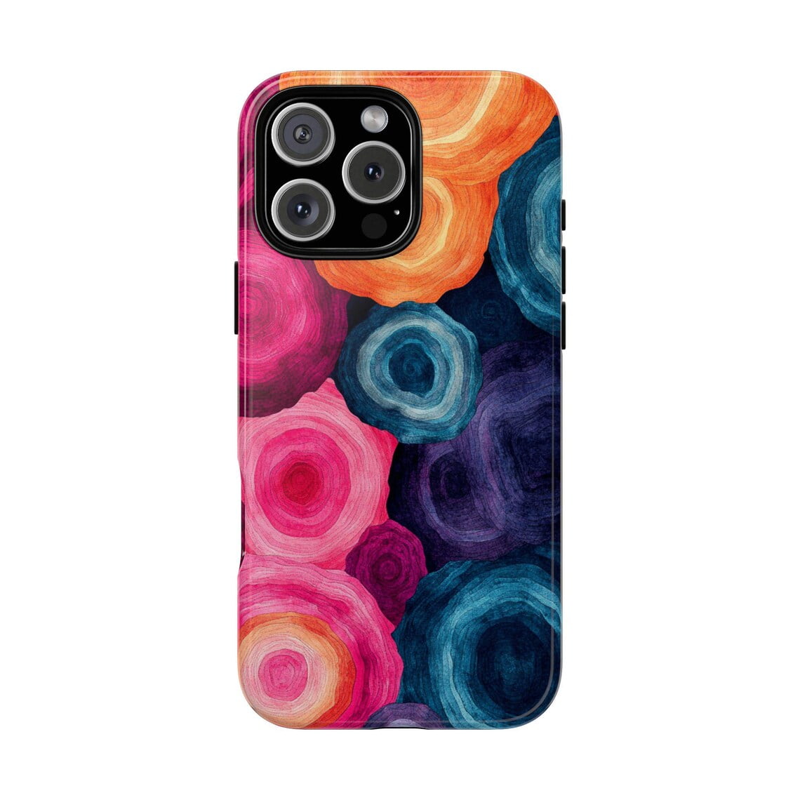 Funky Geode Bold Pink Blue Abstract Modern Art Phone Case for iPhone 17 ...