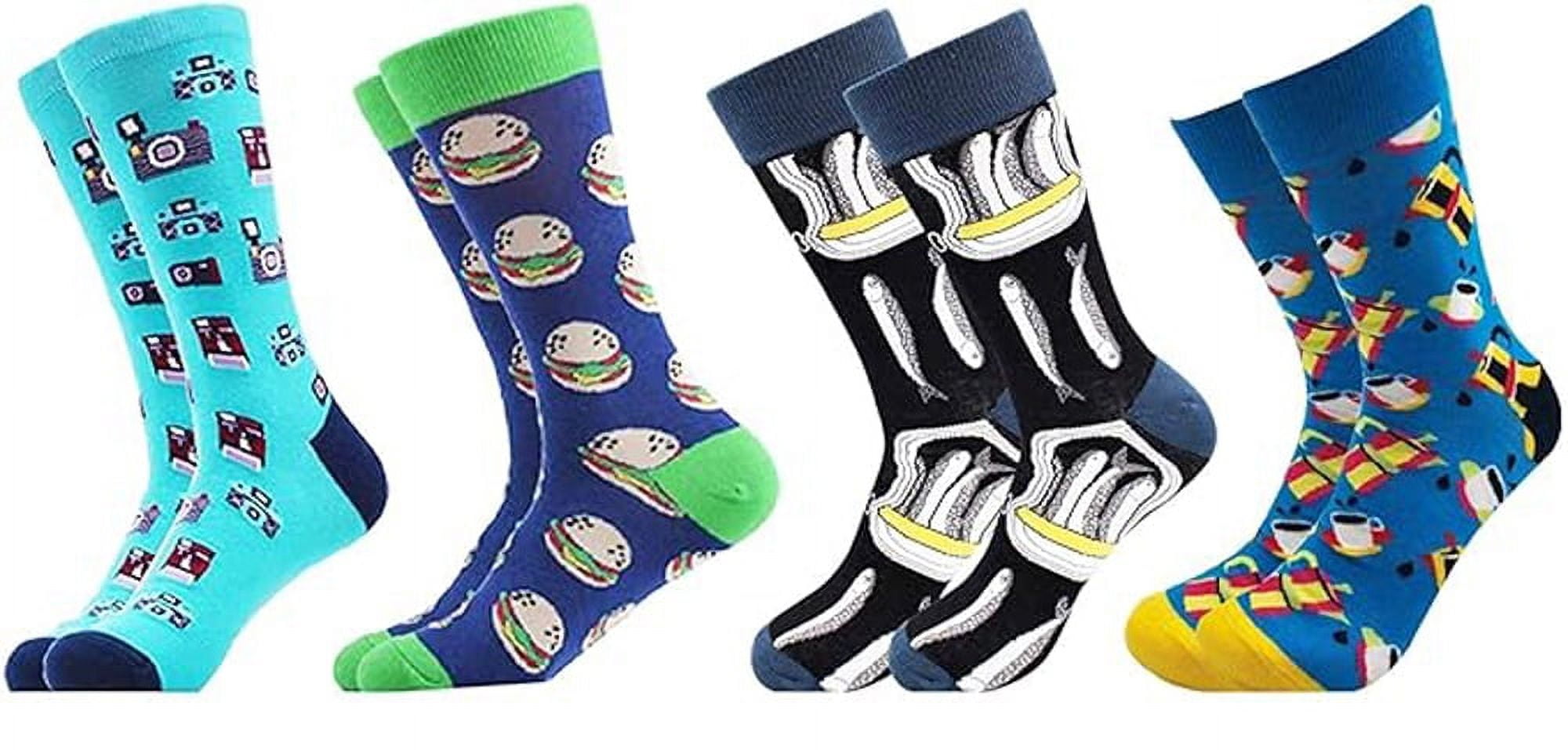 Funky Jazzy Dress Crew Socks For Both Men and Women 4 Pack - Walmart.com