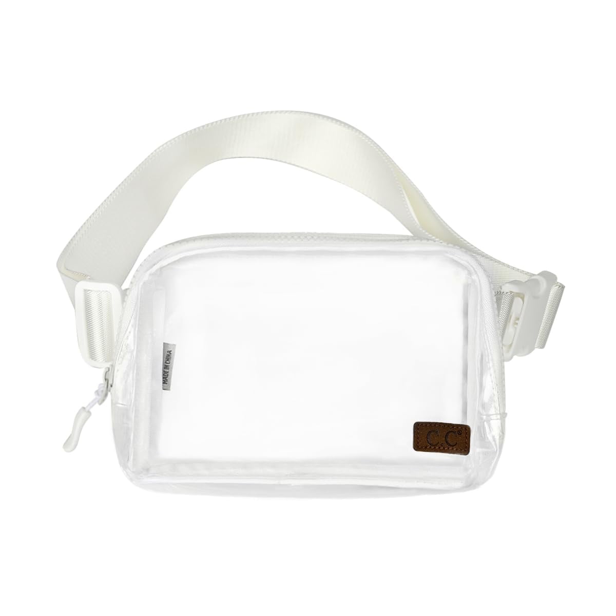 Funky Junque Belt Bag Fanny Pack for Women - Clear - Ivory - Walmart.com