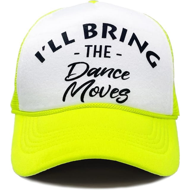 Funky Junque Foam Trucker Hat - I'll Bring The Dance Moves (White/Neon ...