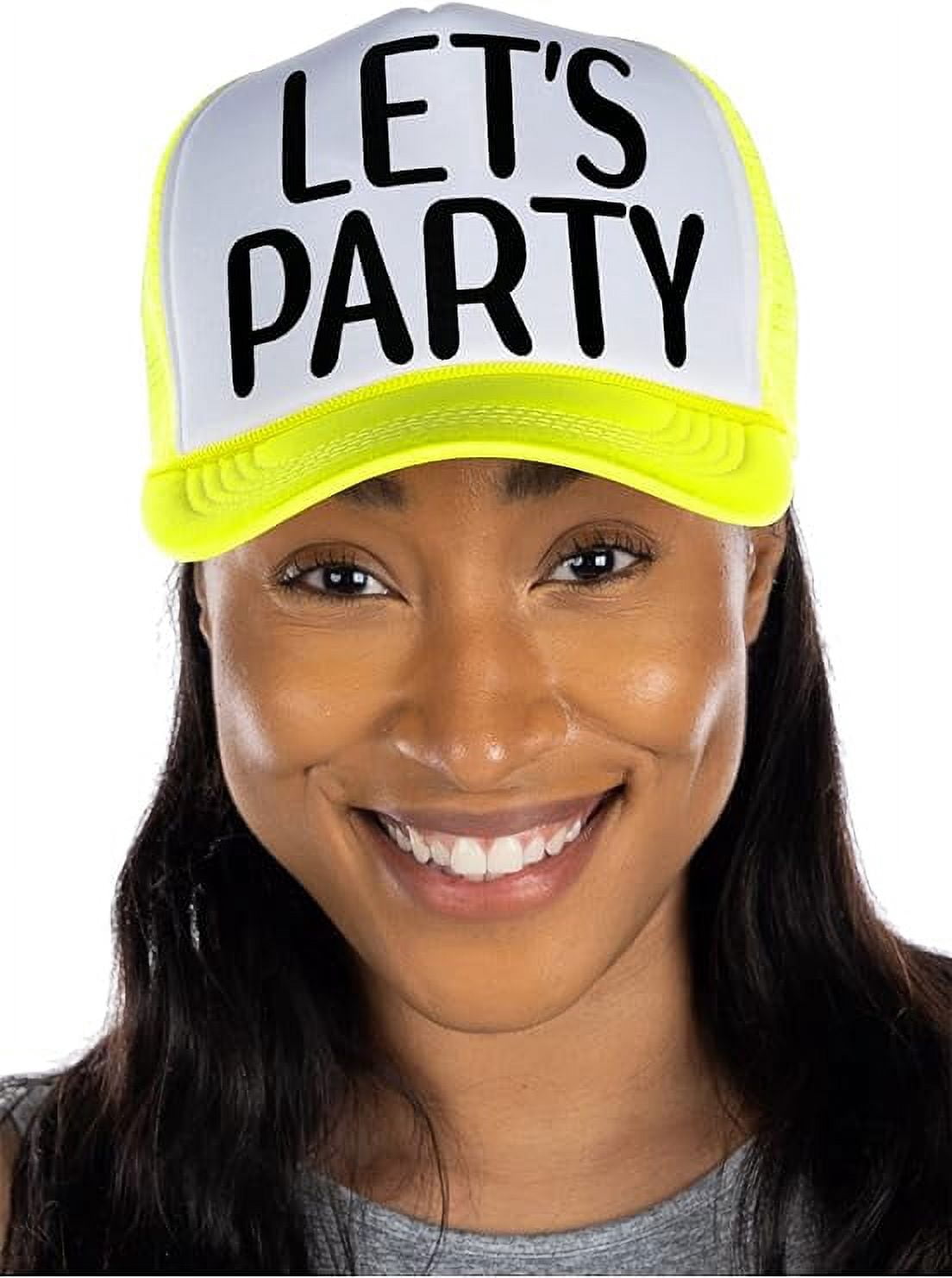 Funky Junque Foam Trucker Party Hat - Let's Party - (Neon Yellow/White ...