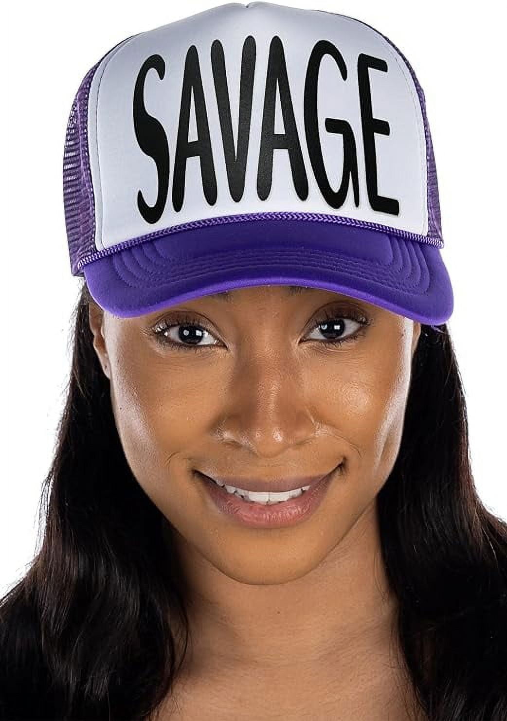 Funky Junque Foam Trucker Party Hat - Savage (Purple/White) - Walmart.com