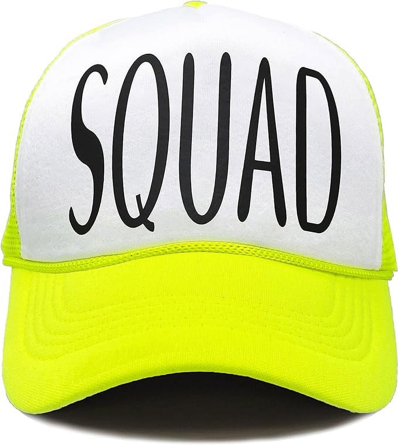 Funky Junque Foam Trucker Party Hat - Squad (Neon Yellow/White ...