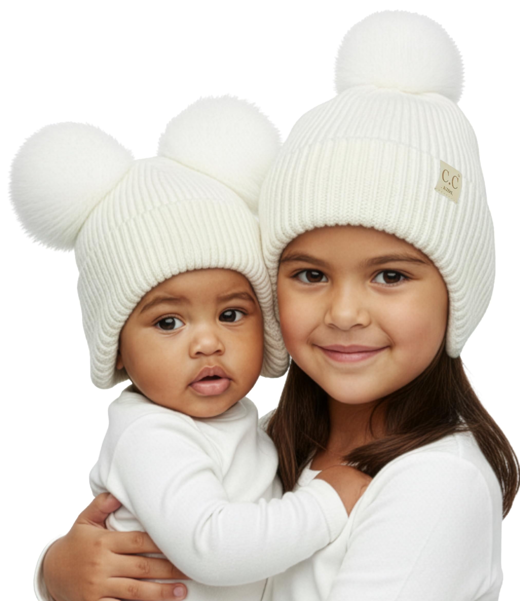 Funky Junque Matching Infant & Toddler Pom Beanies – Winter Knit Hats ...