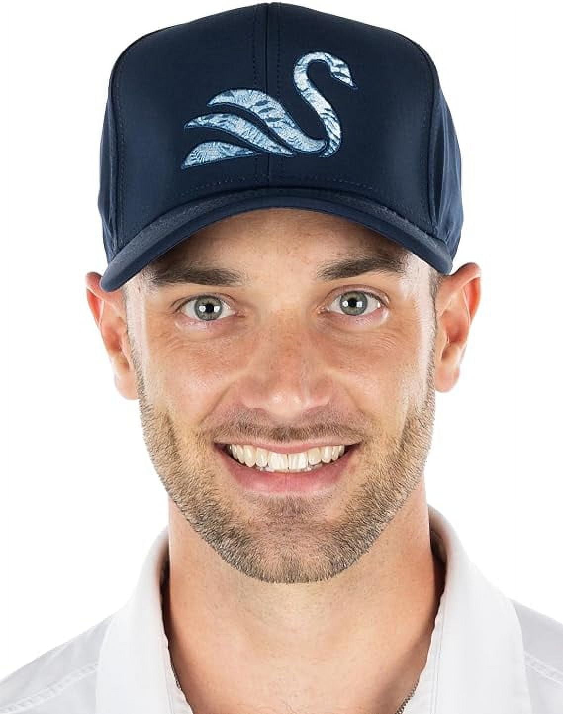 Funky Junque Men's Six Panel High Crown Performance Golf Hat - Swan ...