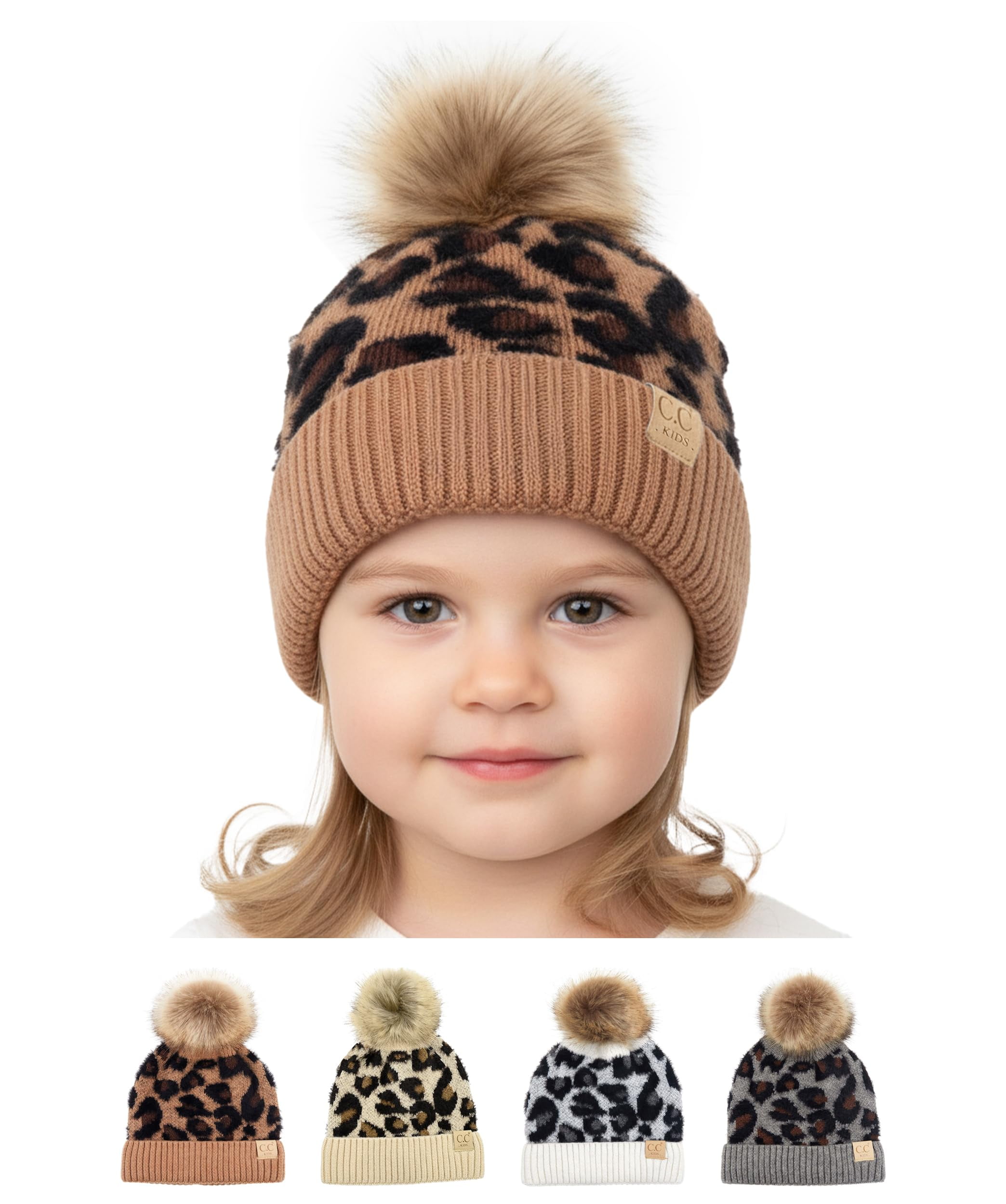 Funky Junque Toddler Pom Beanie – Kids Winter Hat for Ages 1–4, Baby Boy & Girl Knit Beanies ...