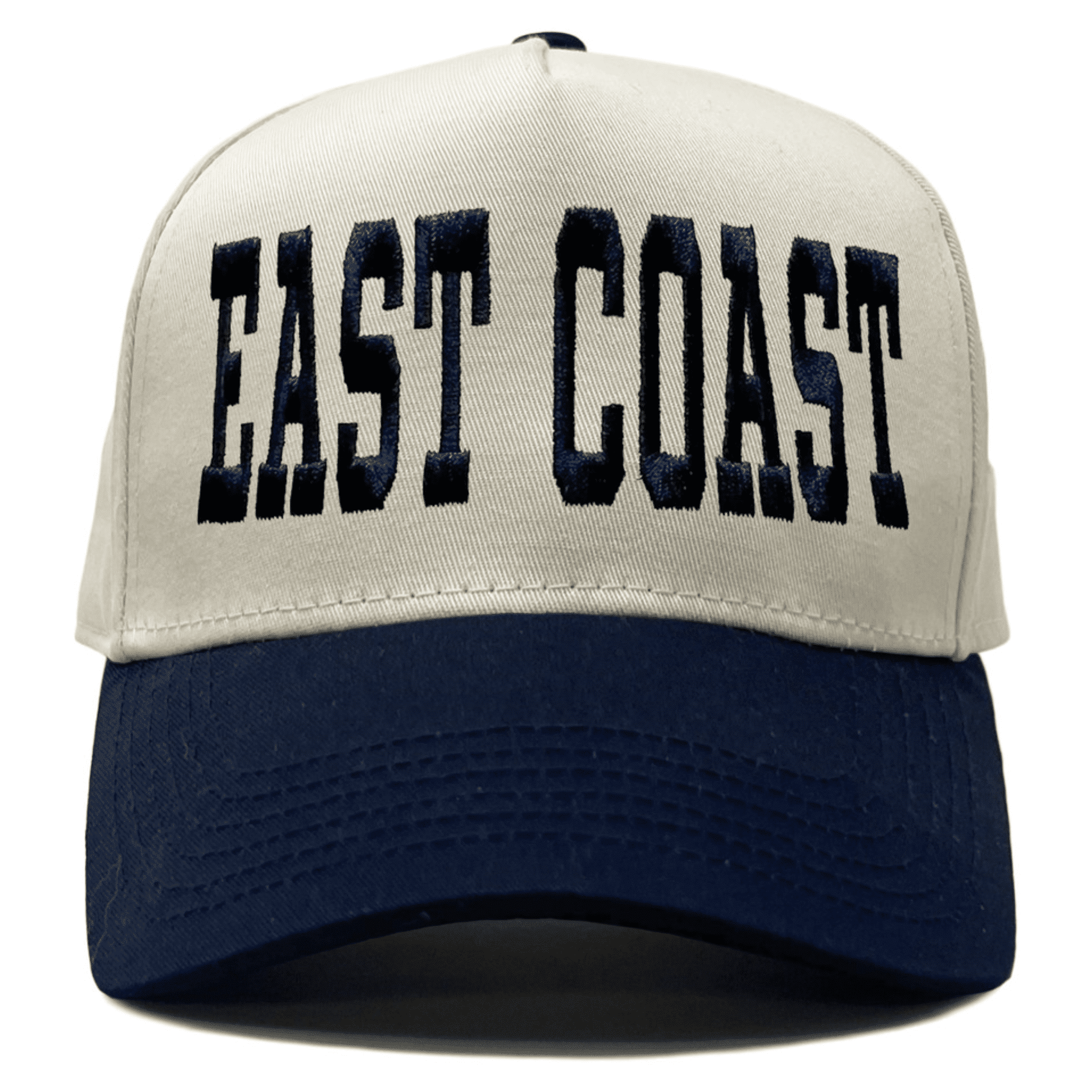 Funky Junque Two Tone Vintage Snapback Hat - East Coast - Navy/Beige ...
