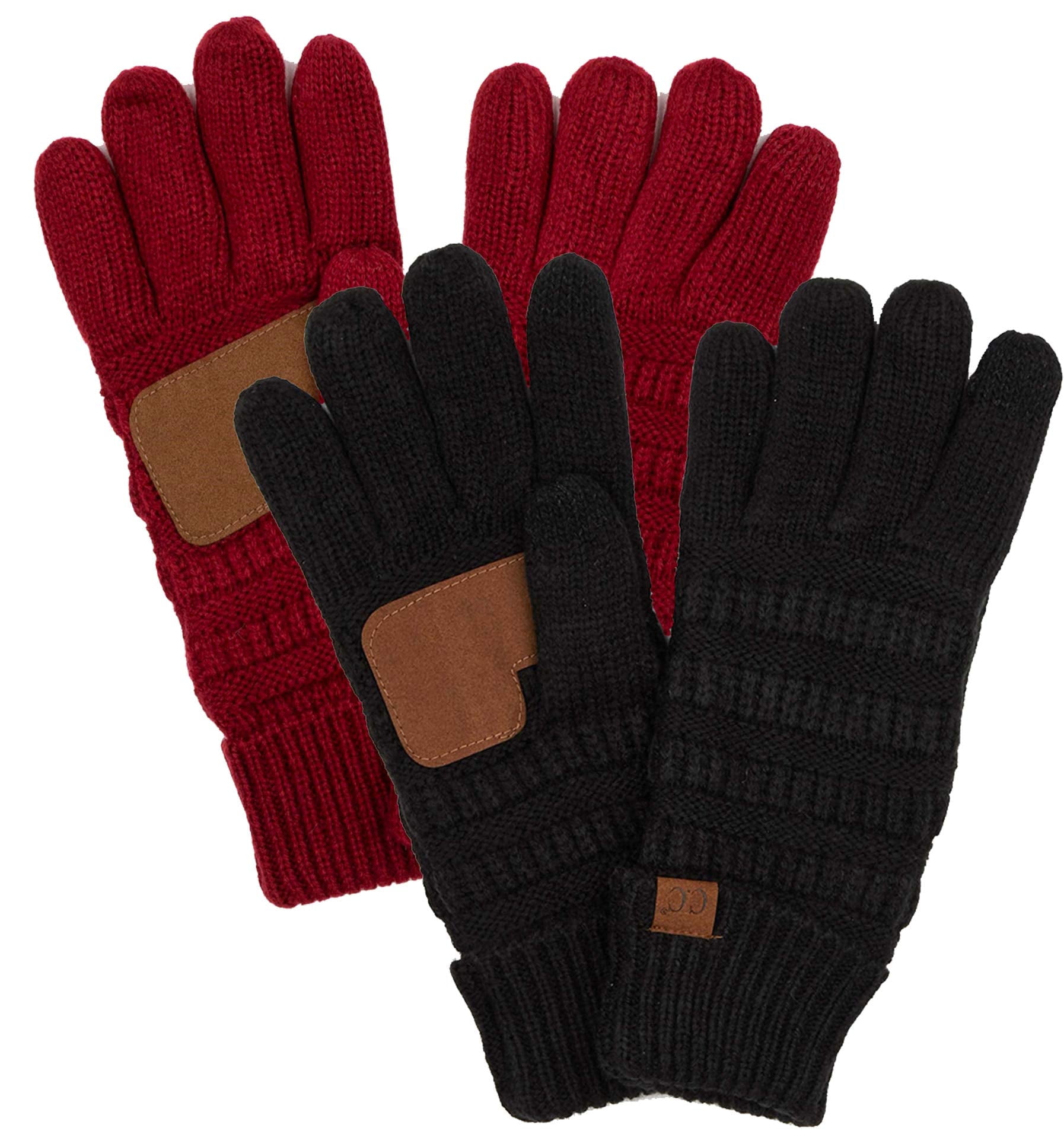 Funky Junque Women’s Winter Touchscreen Gloves – Knit Fleece Lined ...