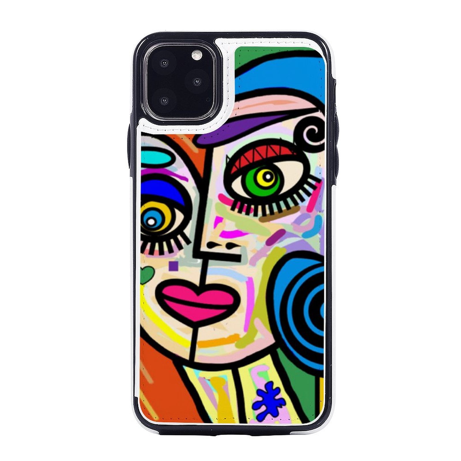 Funky Ladies Abstract Face No 2 Leather Wallet Case for iPhone 11 Pro ...