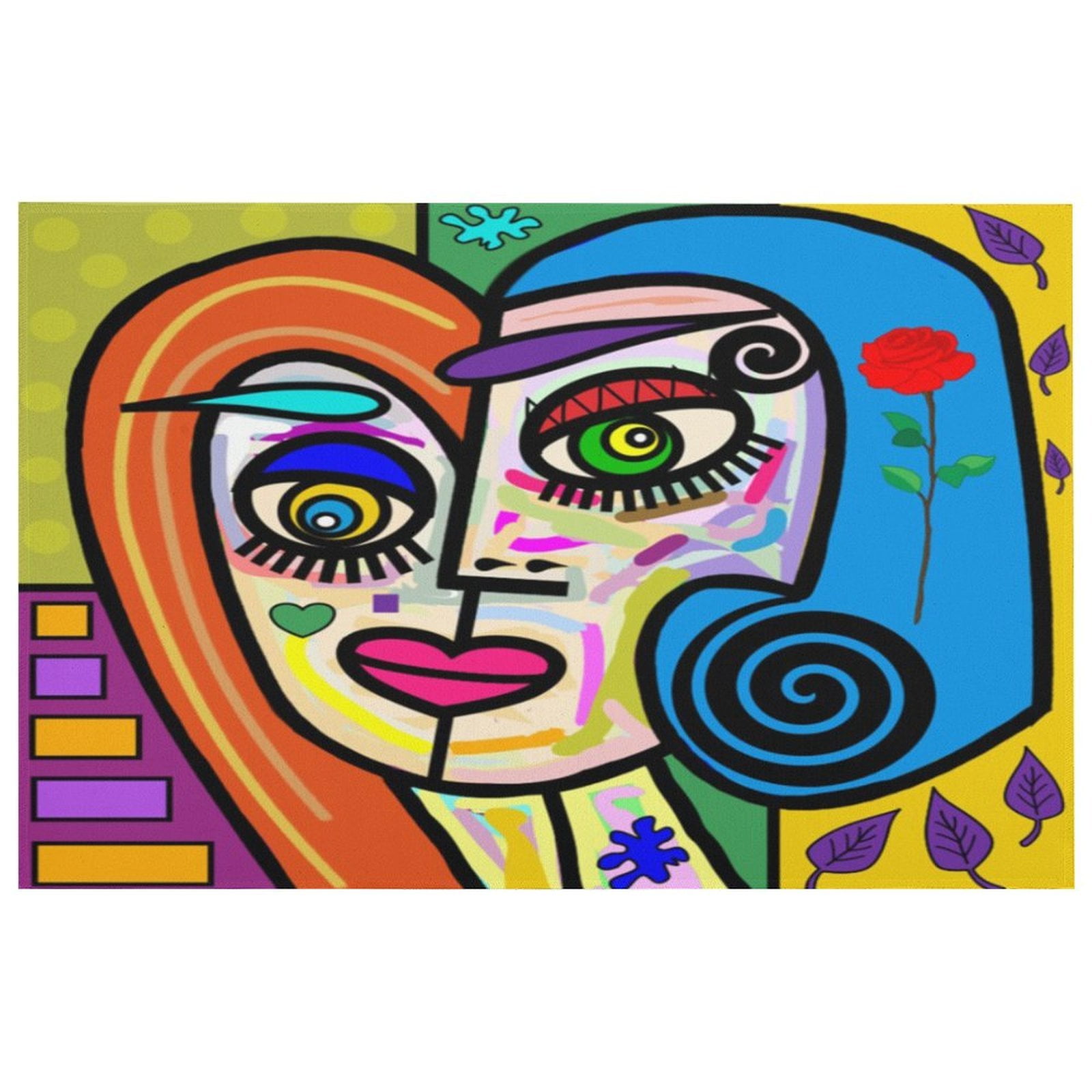 Funky Ladies Abstract Face No Adult Home Decor Bedroom Living Room ...
