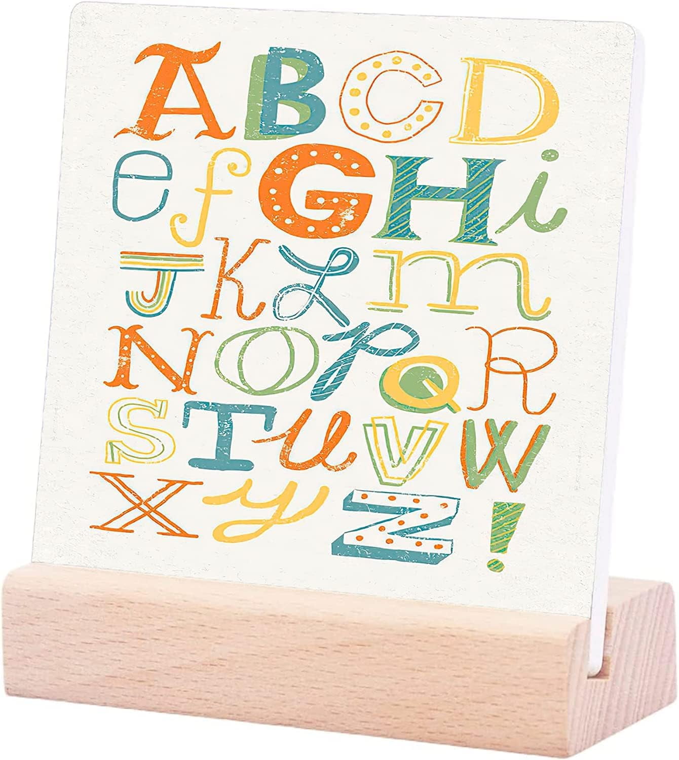 Funky Letters Bright Sign Decor Inspirational Desk Quote Sign Office ...