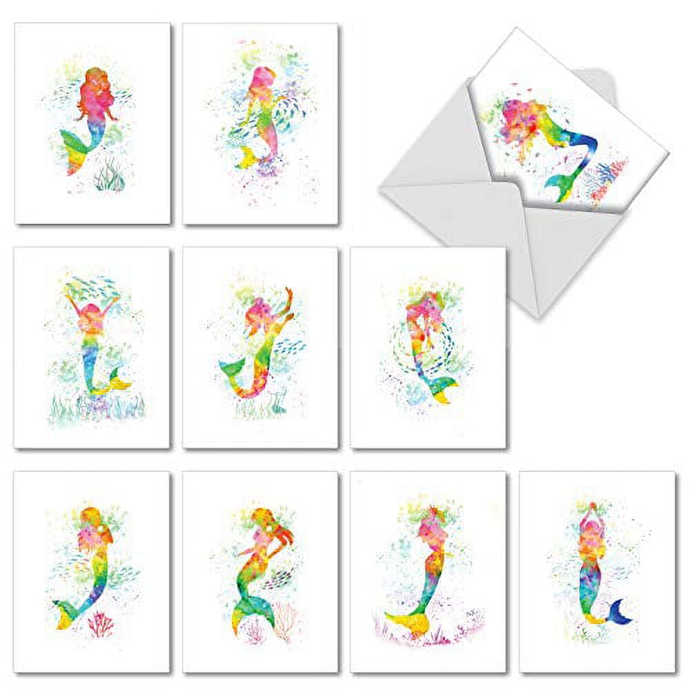 Funky Mermaids Mini Notecards - Walmart.com