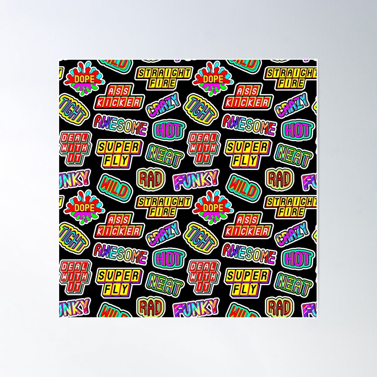Funky Pattern #05 Poster Wall Art, Modern Wall Decor For Living Room ...