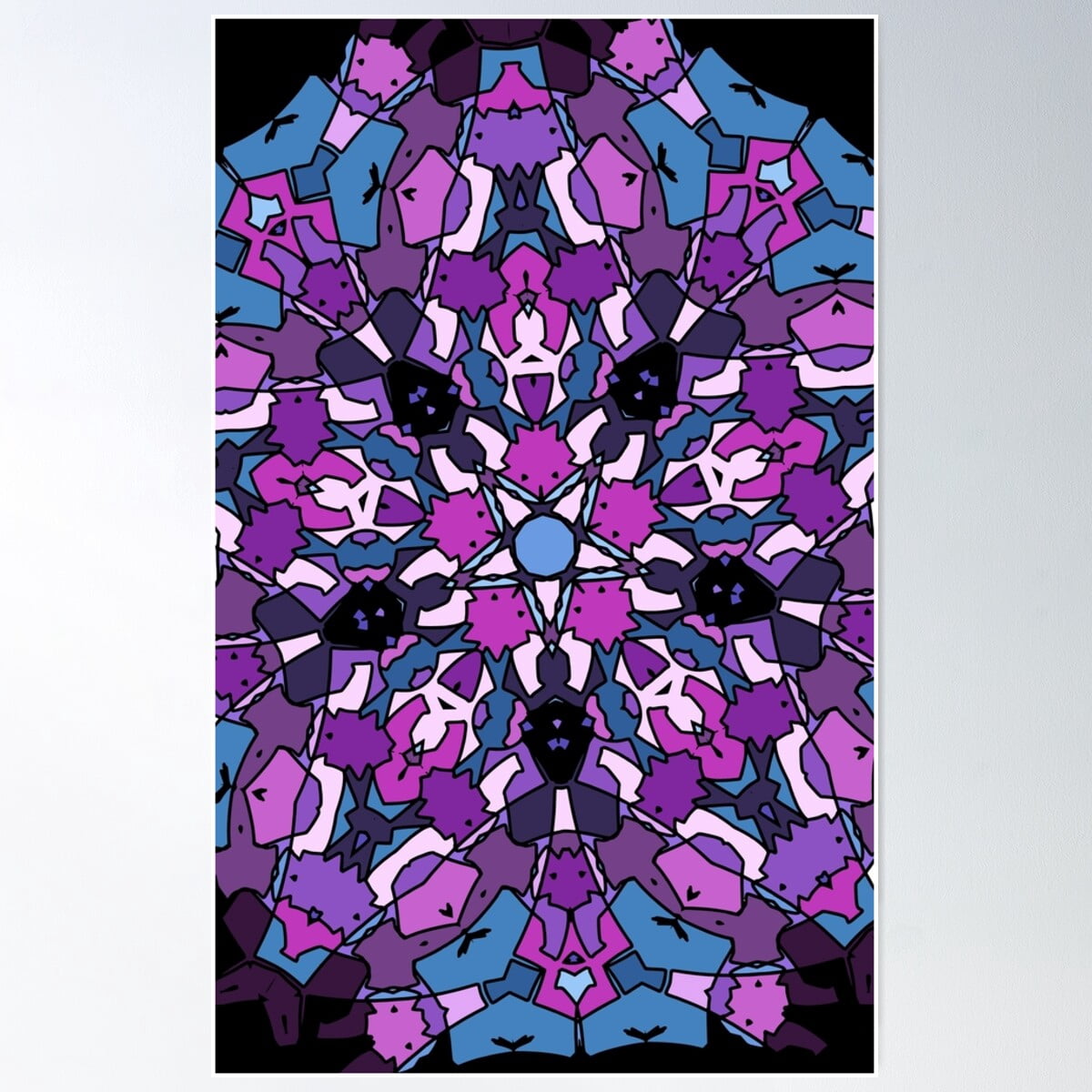 Funky Pattern Three Poster Wall Art, Modern Wall Decor For Living Room ...