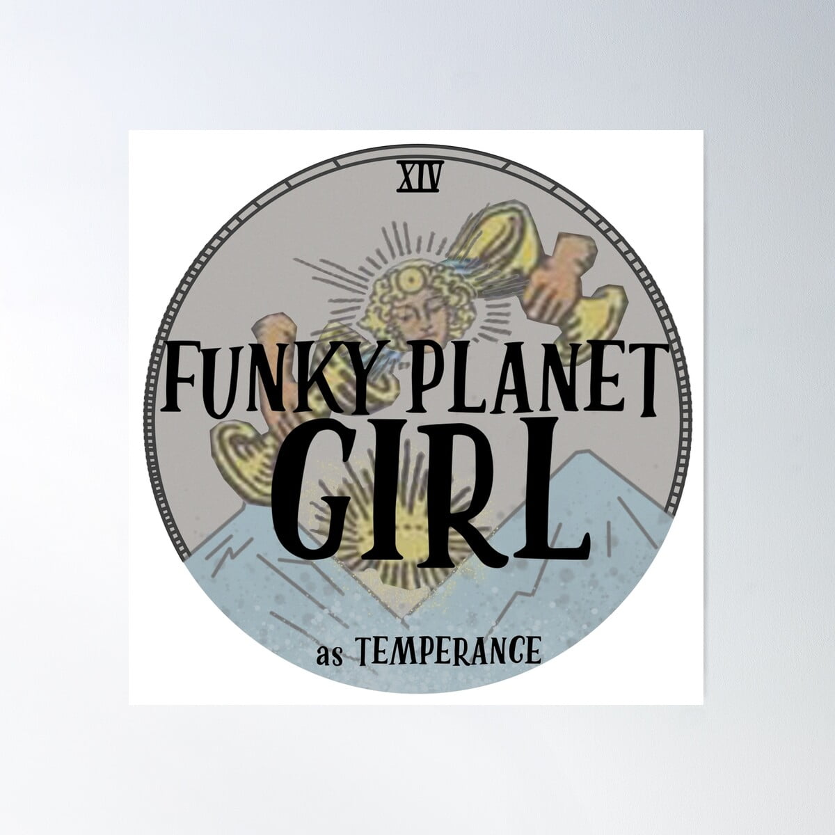 Funky Planet Girl As; Temperance (Ma Collection) Poster Wall Art, Modern Wall Decor For Living ...