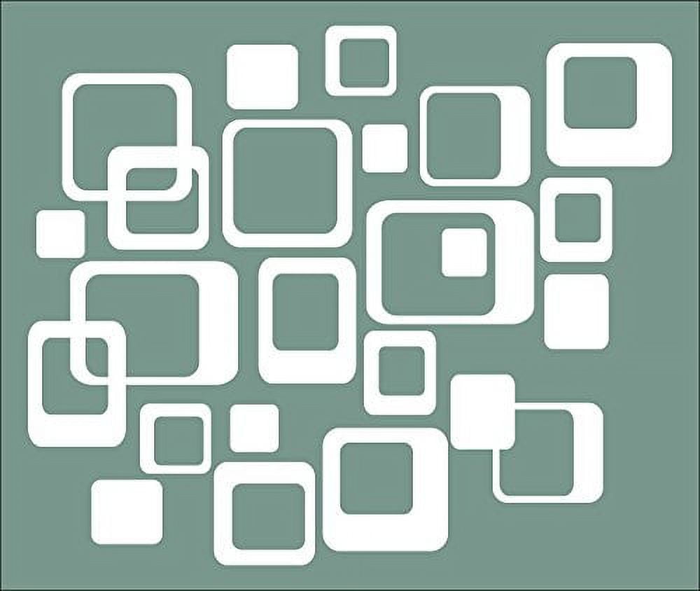 Funky R/Squares Wall Vinyl Sticker Decal 20-Piece 6-Inch and Smaller ...