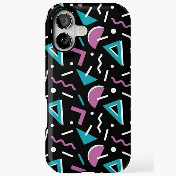 Funky Retro 1980s Pattern Colorful Phone Case for 17/15/14/13/12/11 Pro ...