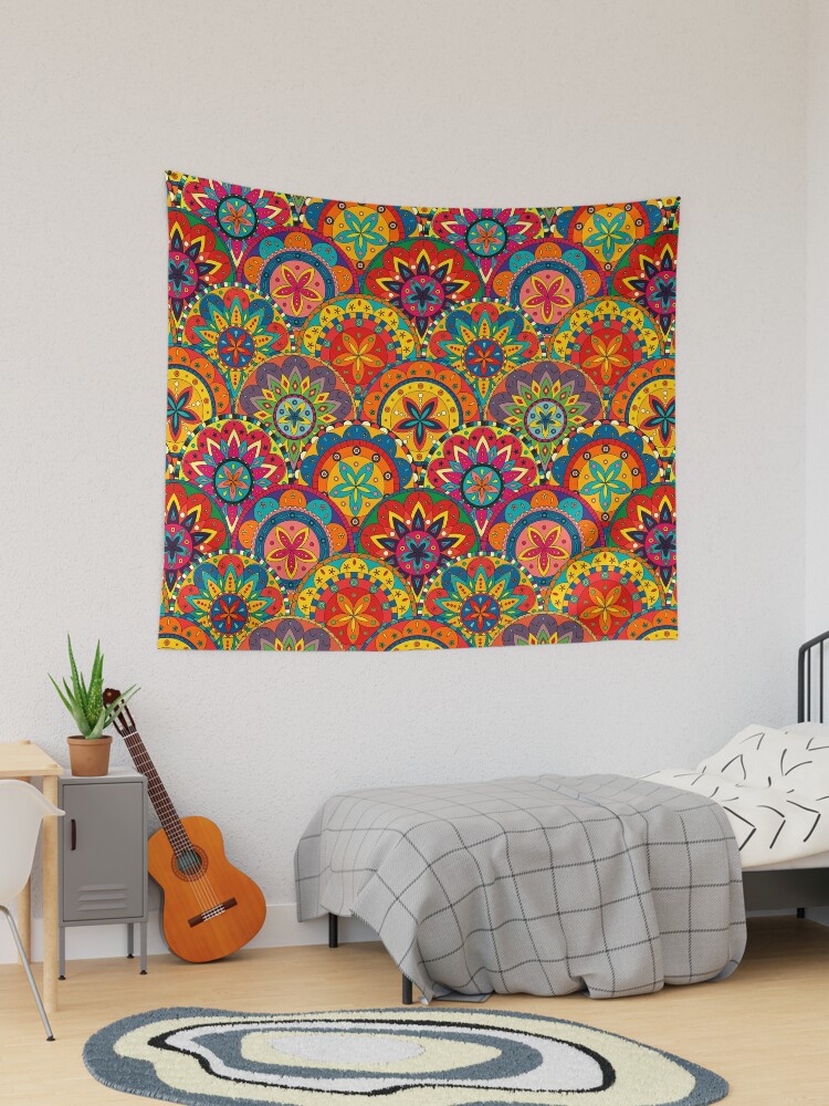 Funky Retro Pattern Mandalas Tapestry - Walmart.com