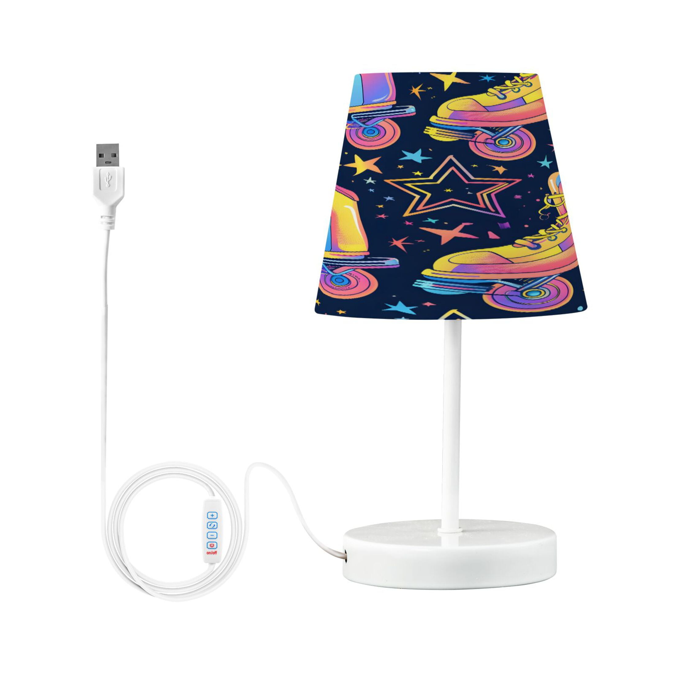 Funky Rollers Skates Desk Lamp LED Table Nightstand Lamps with 3 Color ...