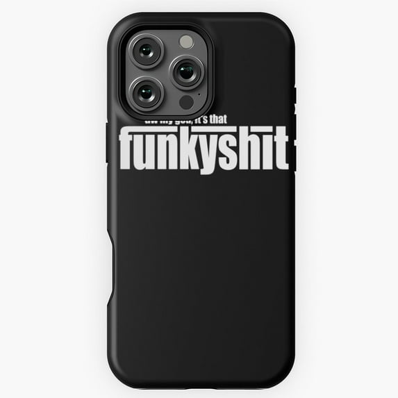 Funky Sh*t White Retro Groovy Text Phone Case for iPhone 16 15 14 13 12 ...